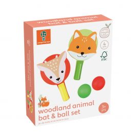 Woodland Animal Bat & Ball Set