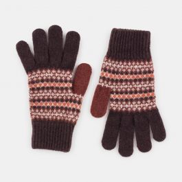 Robert Mackie Fairisle Gloves, Morar Brown | National Trust Shop